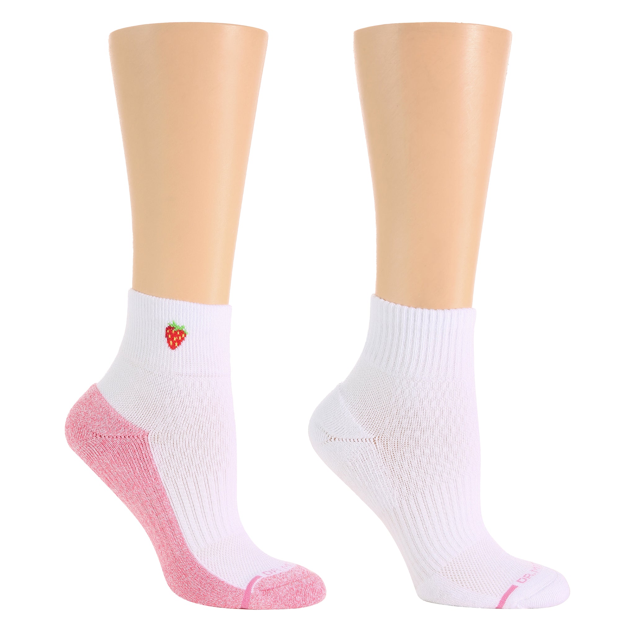 Quarter Compression Socks For Women | Dr. Motion | Strawberry