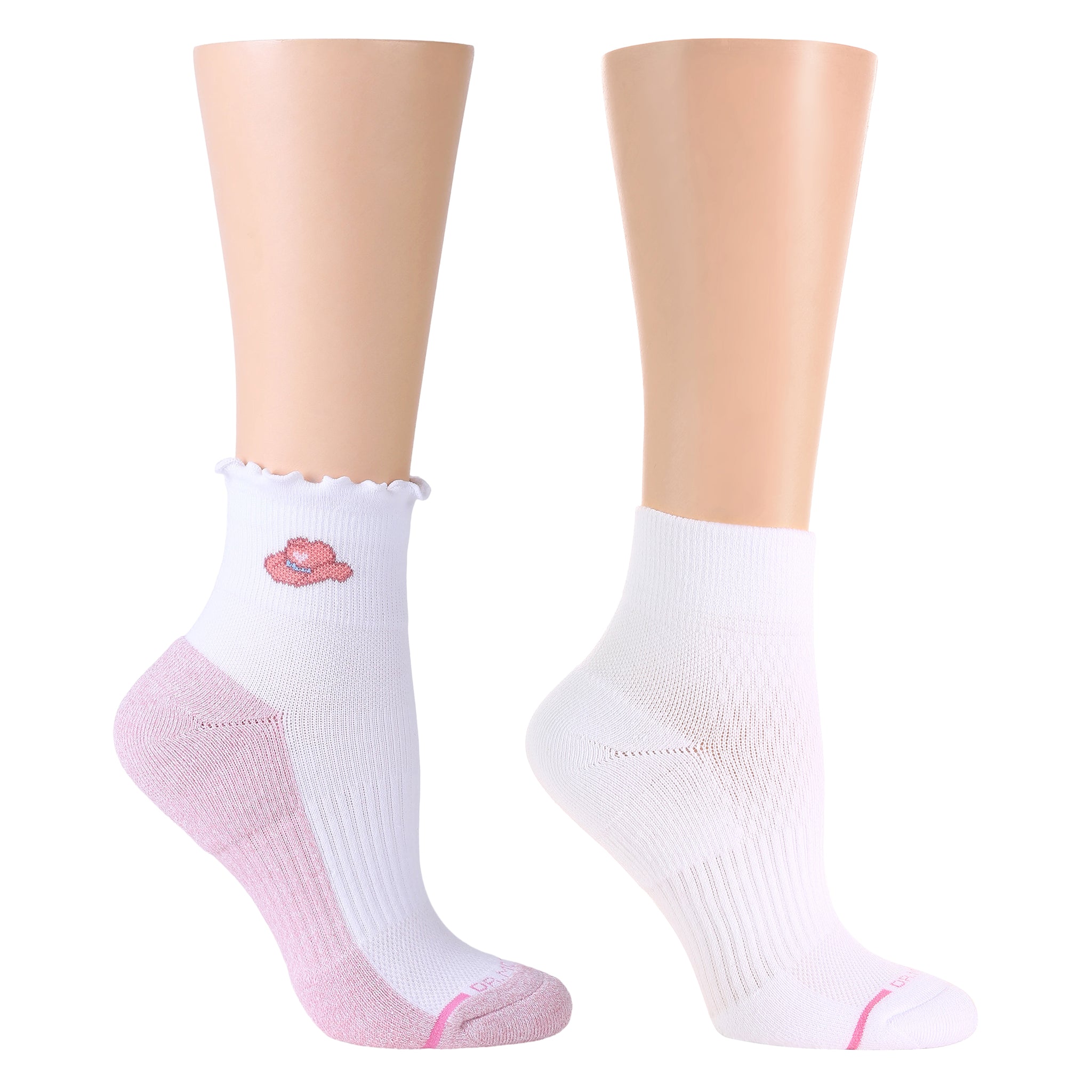 Quarter Compression Socks For Women | Dr. Motion | Cowgirl Lettuce Edge