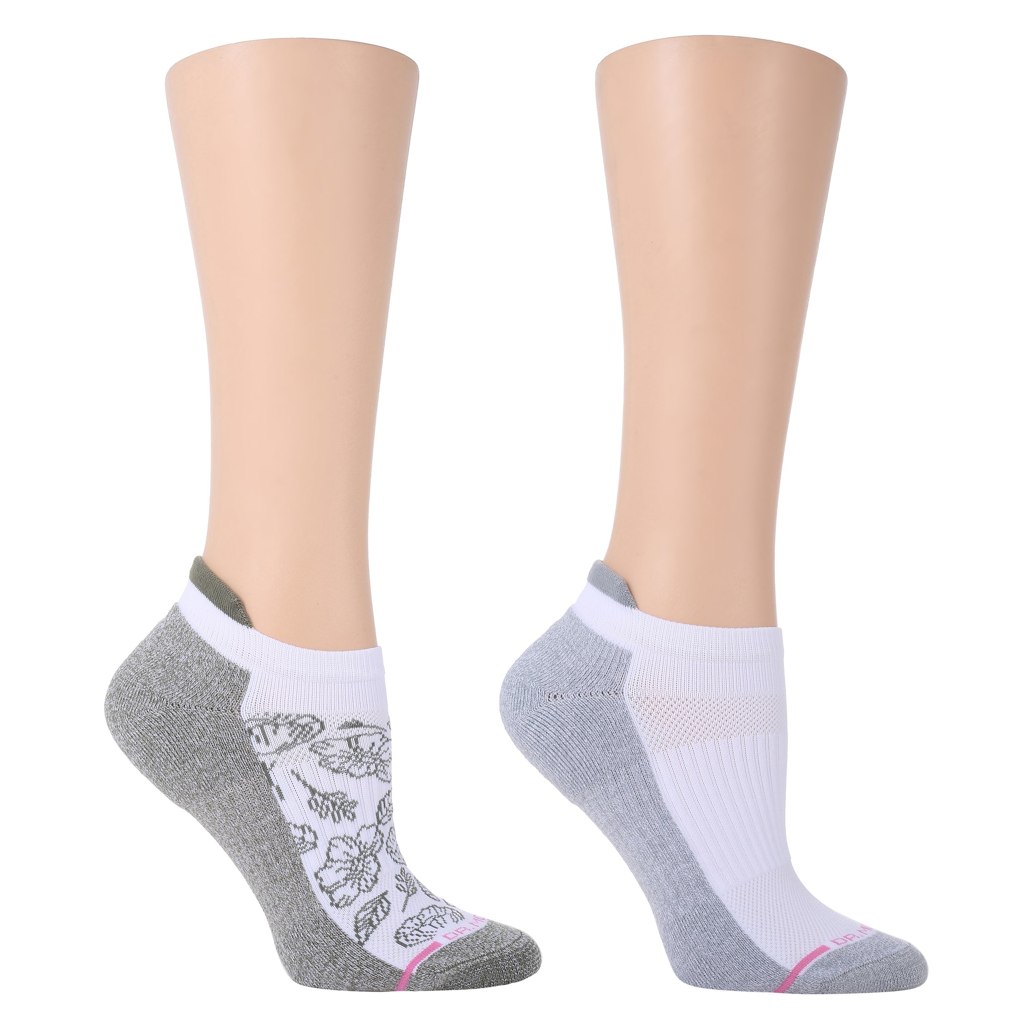 Ankle Compression Socks For Women | Dr. Motion | Floral Outline