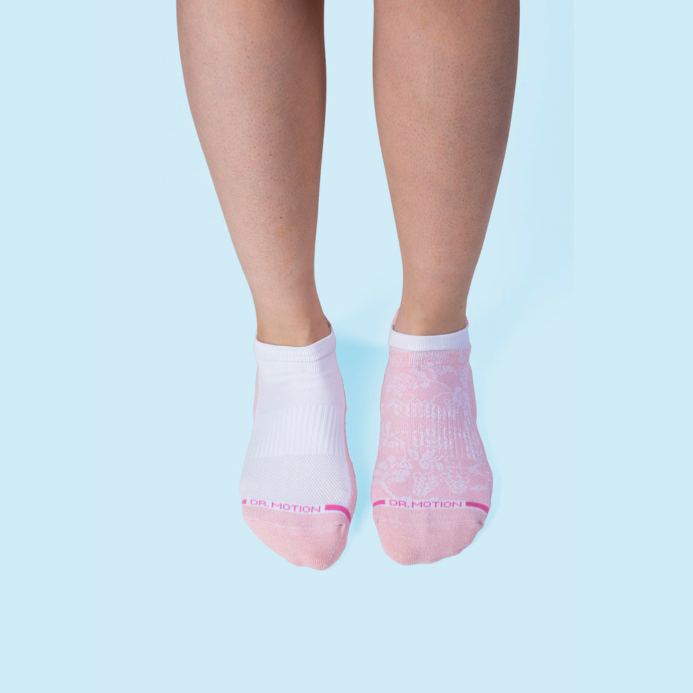 Ankle Compression Socks For Women | Dr. Motion | Pretty Lace Texture