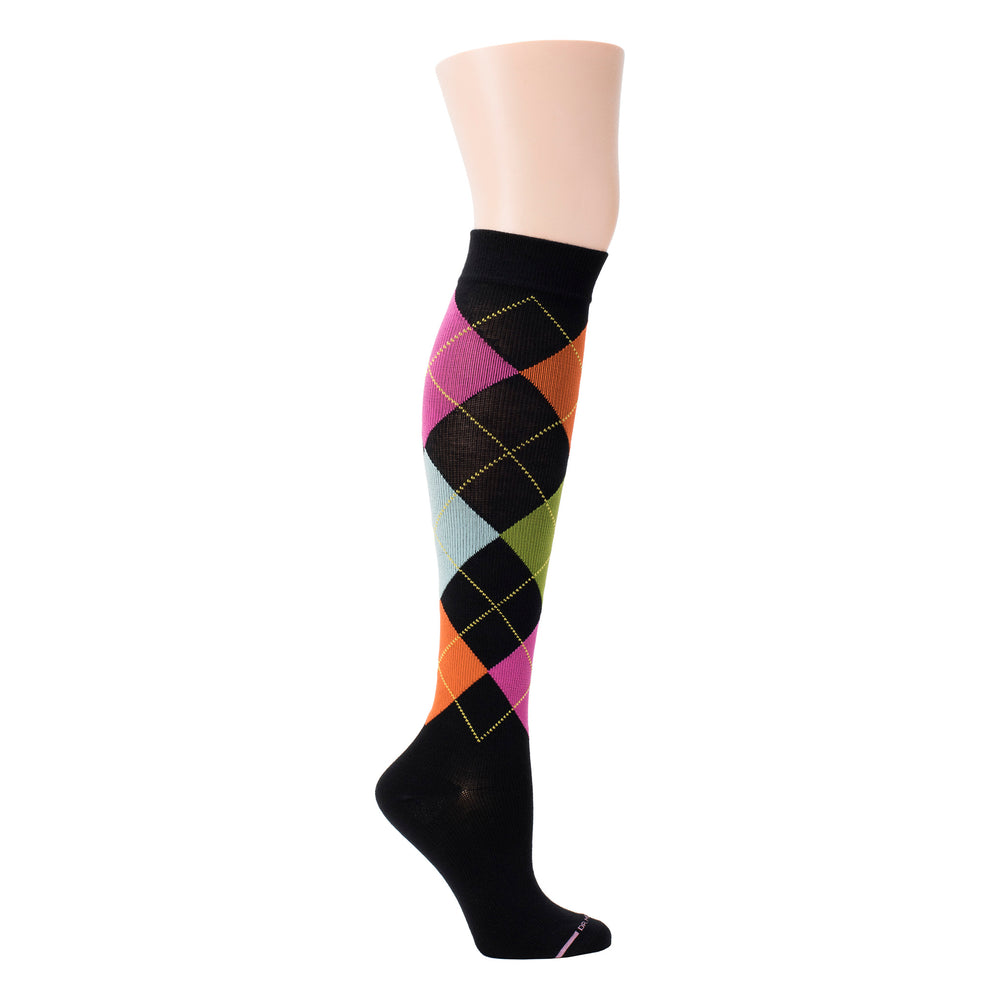 Knee-High Compression Socks For Women | Dr. Motion | Argyle