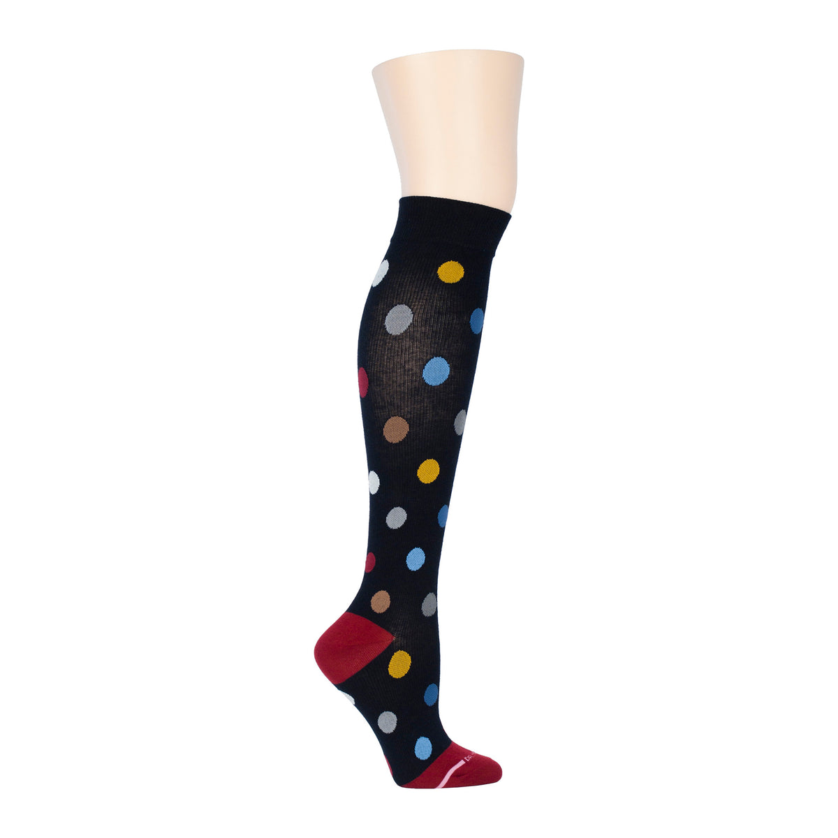 Knee-High Compression Socks For Women | Dr. Motion | Large Dots