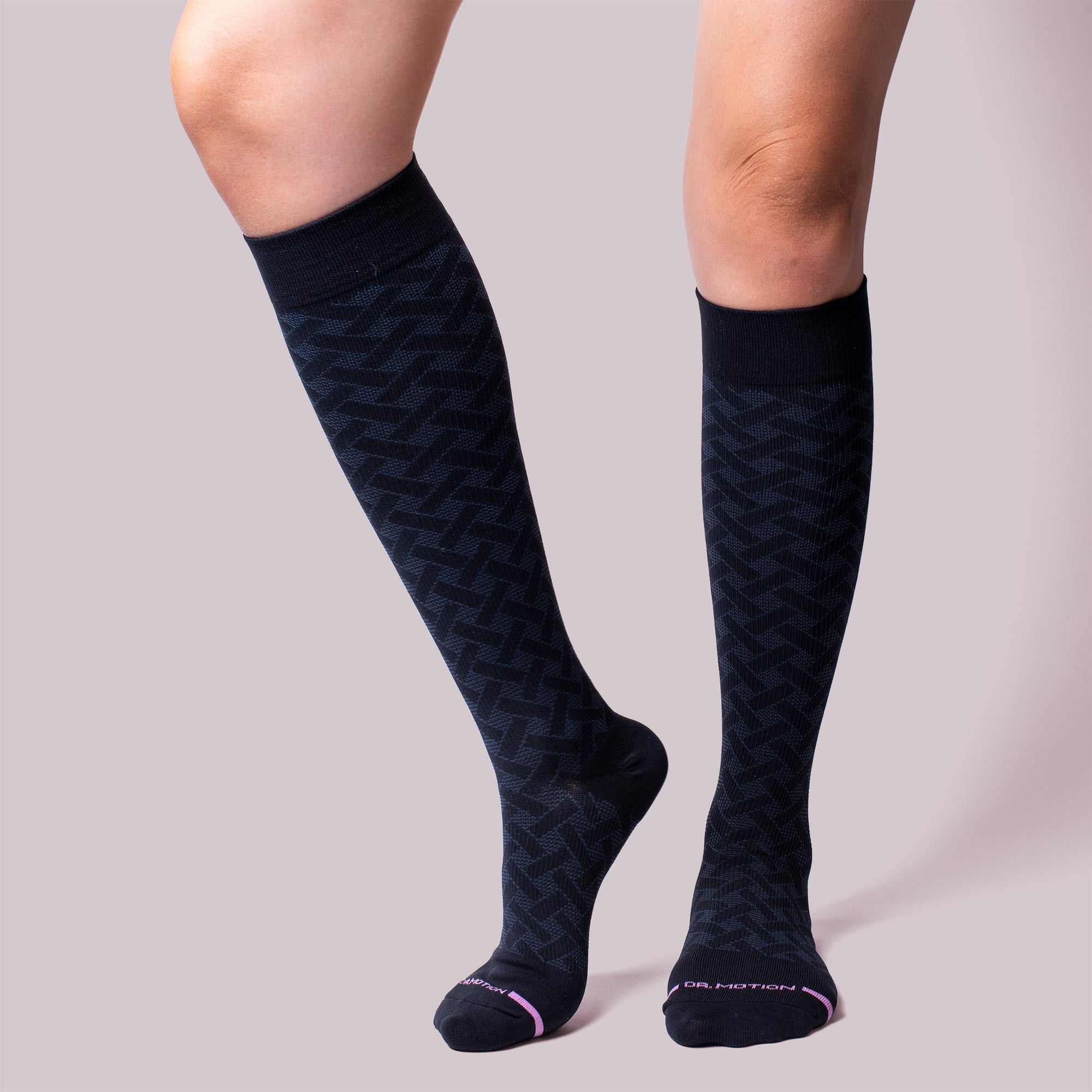 Basket Weave | Knee-High Compression Socks For Women | Dr. Motion