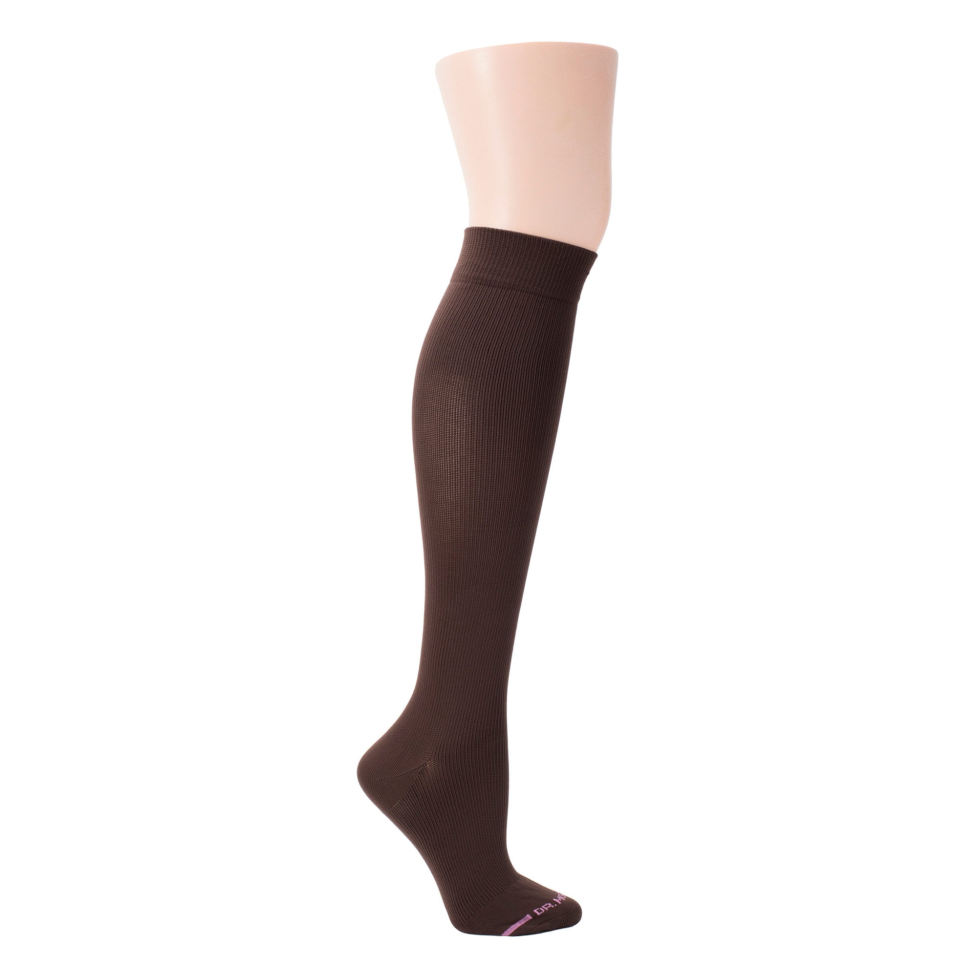 Knee-High Compression Socks For Women | Dr. Motion | Solid Microfiber Nylon