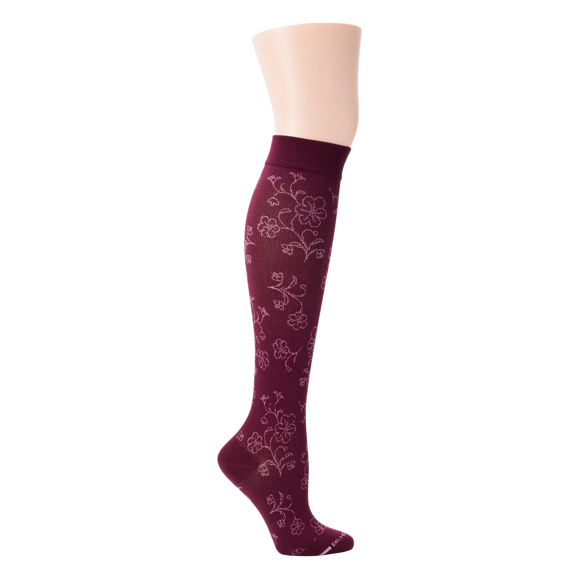 Floral Pattern | Knee-High Compression Socks For Women | Dr. Motion